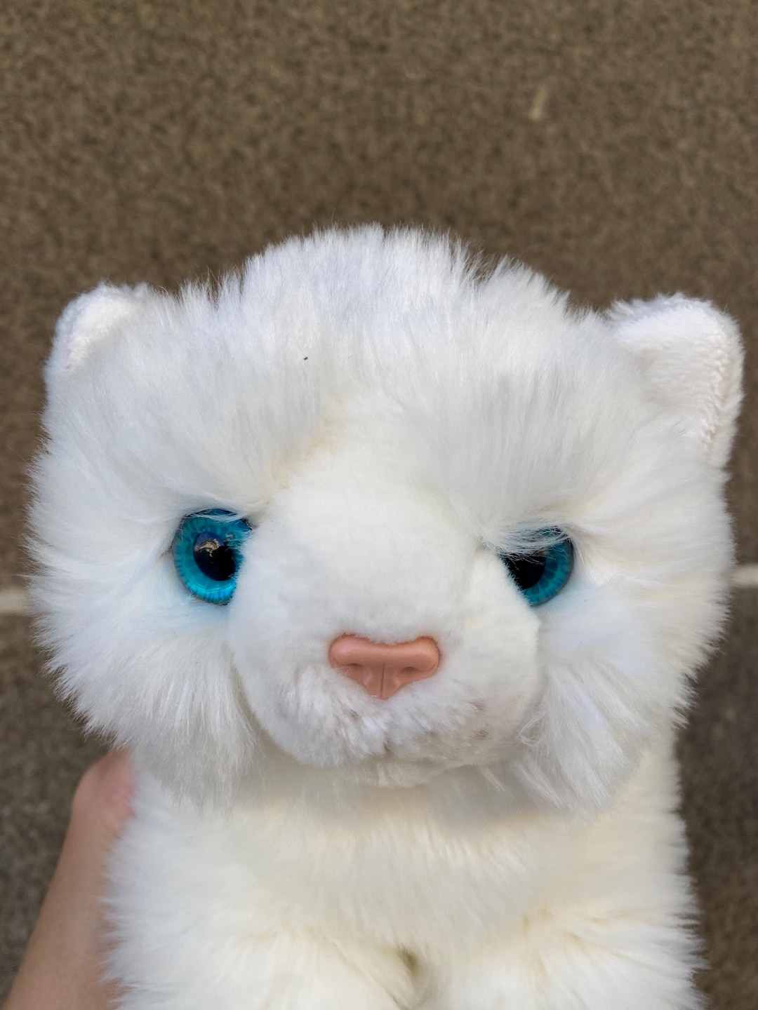 Keel Toys White Cat Plush: Realistic Stuffed Kitten, Blue Eyes - Etsy ...