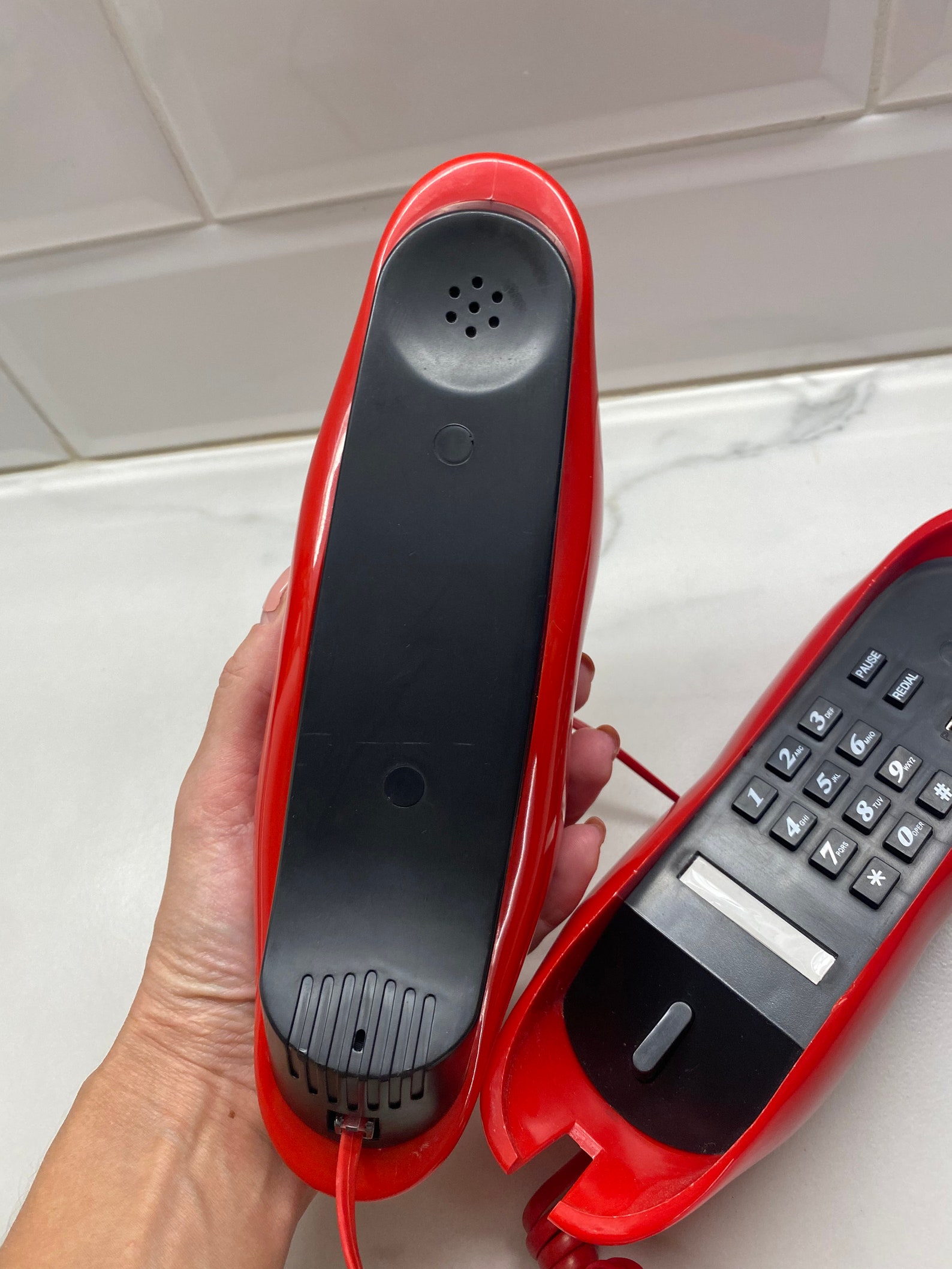 Red Lips Vintage Phone 1980s Red Pop Art Telephone Kitsch - Etsy