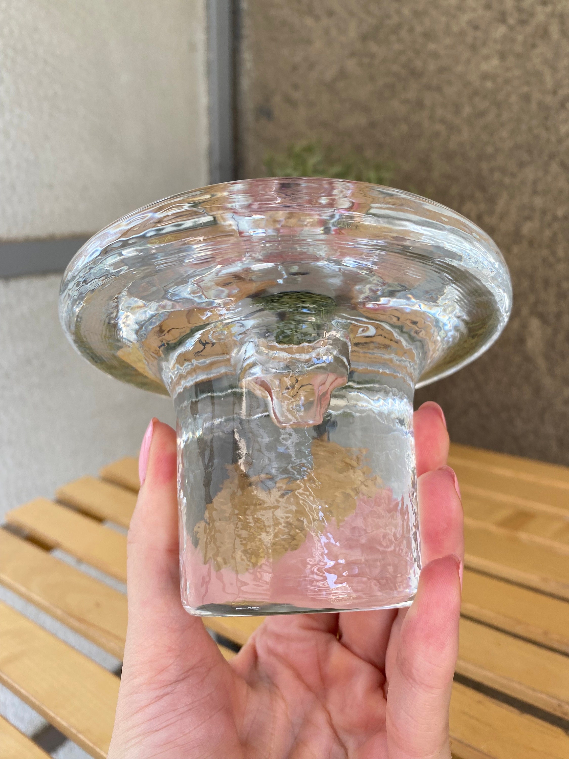 Vintage Belmondo Glass Candle Holder - Becker-design 1980s - Etsy