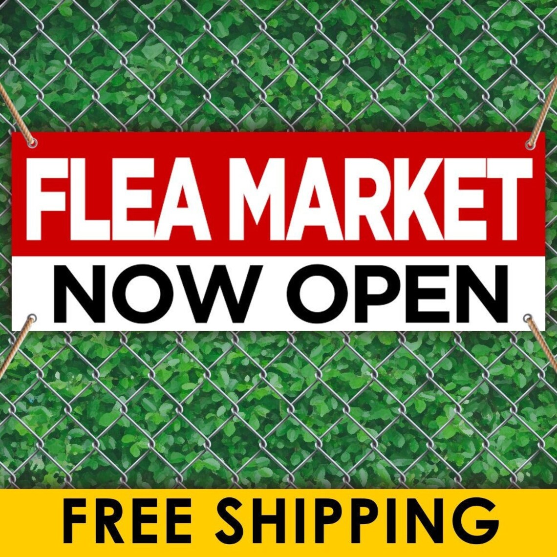 Flea Market Now Open 13oz Vinyl Banner Sign With Grommets | Etsy