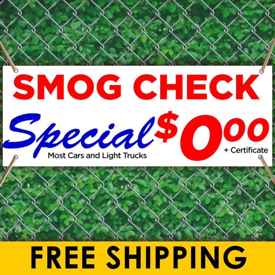 Smog Check Special 13oz Vinyl Banner Sign With Grommets - Etsy