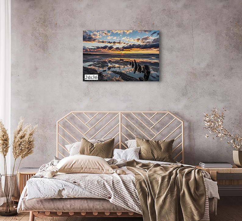 Sunset Reflection Canvas Print: Dramatic Sky Fine Art Wall Decor - Etsy