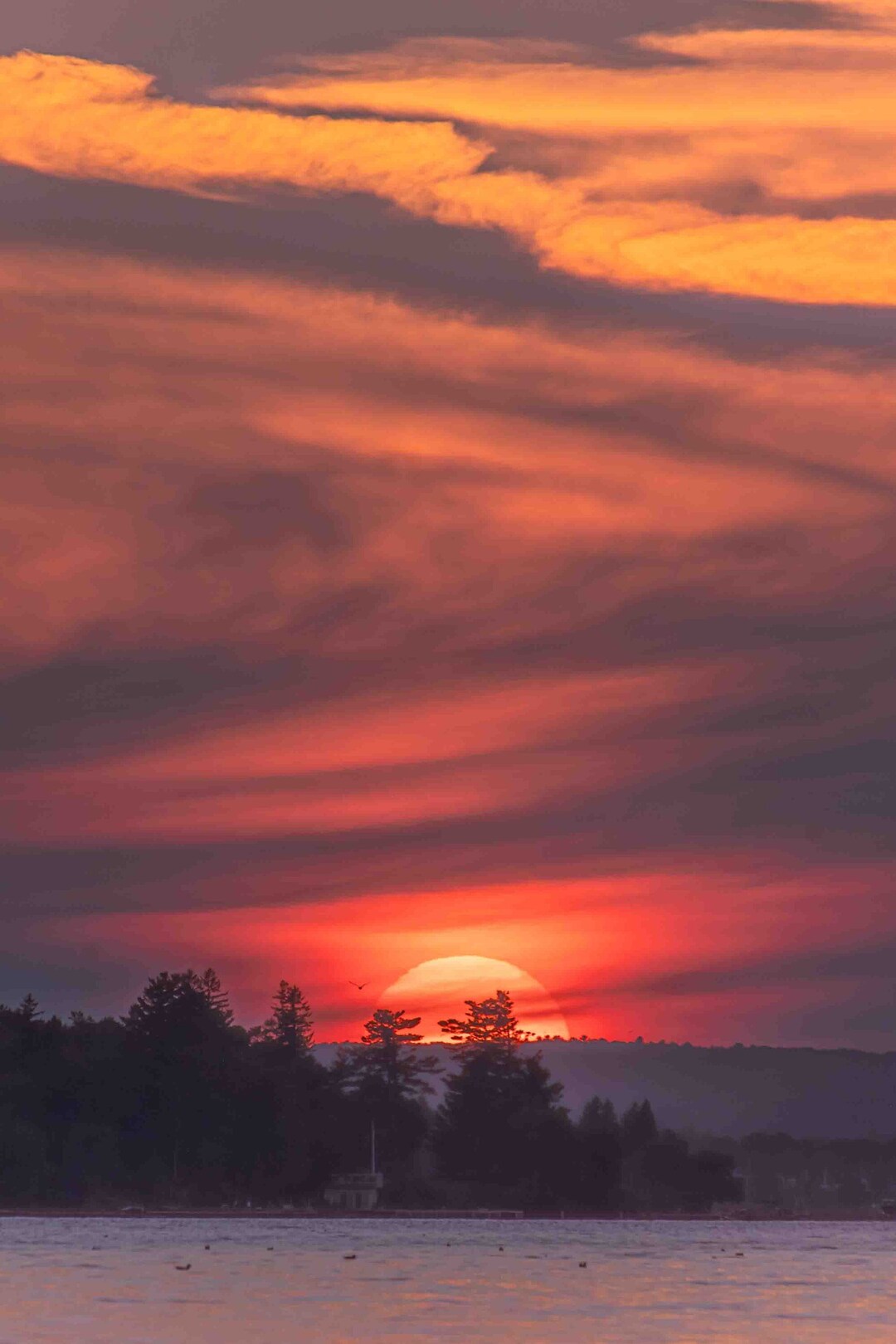 Sunset Sunrise Red Sun Clouds Dramatic Canvas Acrylic Brushed Metal ...