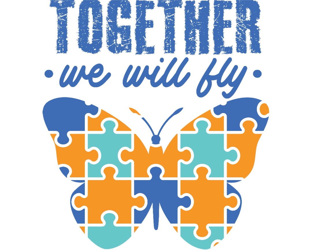 Together We Will Fly Png Autism Awareness PNG Puzzle - Etsy