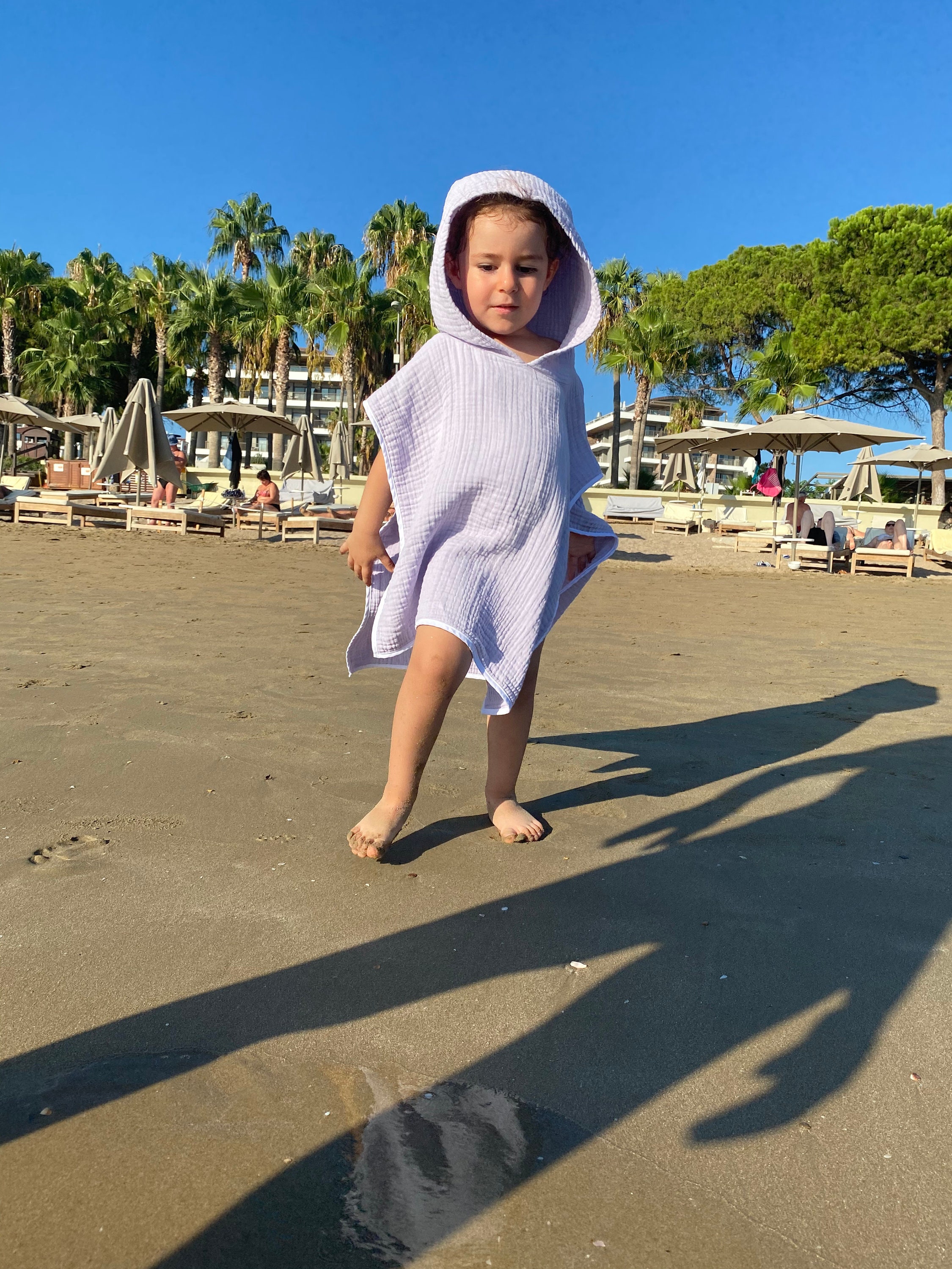 Toddler Baby Poncho Sun Cover Towel - 100% Muslin Cotton Poncho for ...
