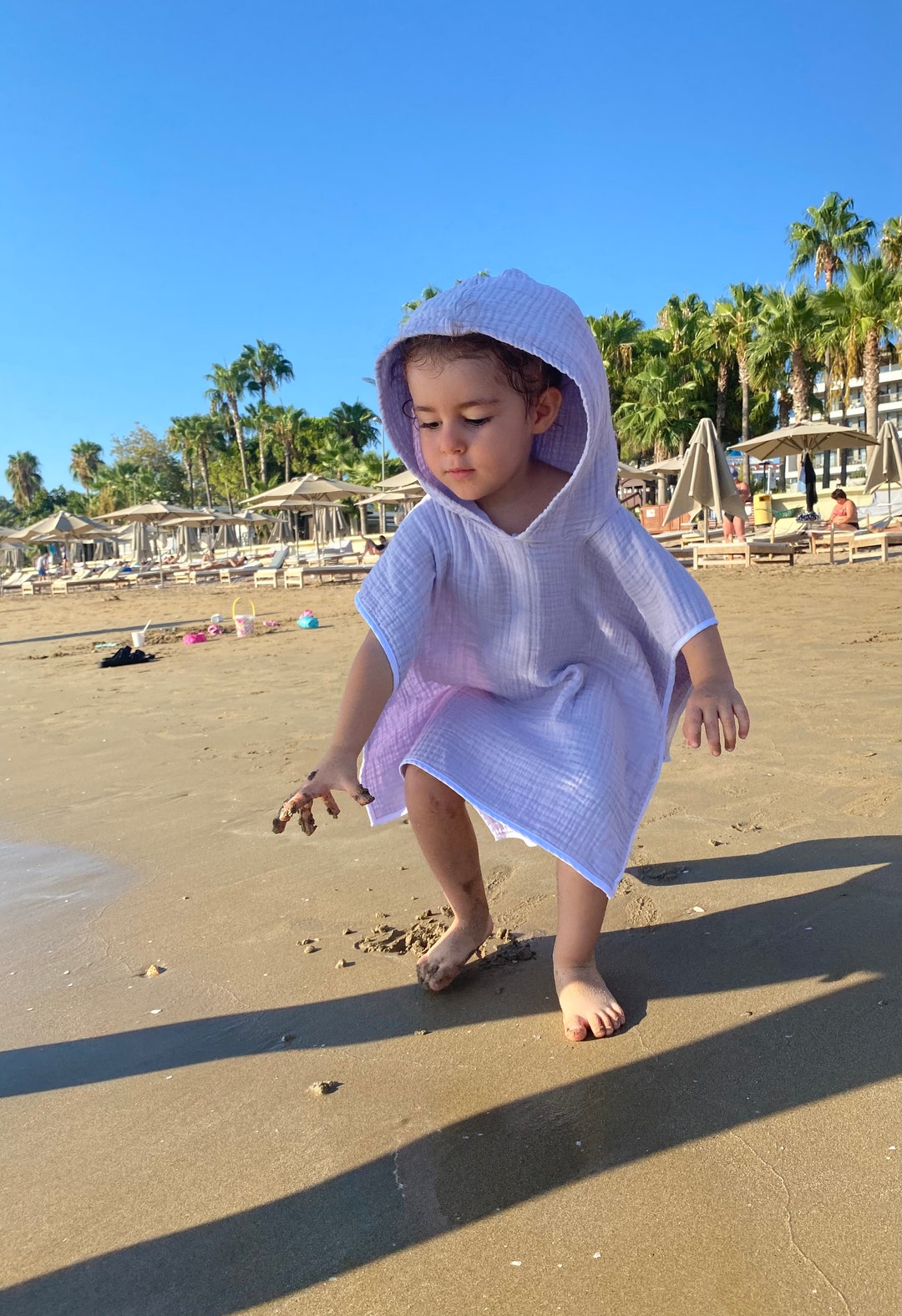 Toddler Baby Poncho Sun Cover Towel - 100% Muslin Cotton Poncho for ...