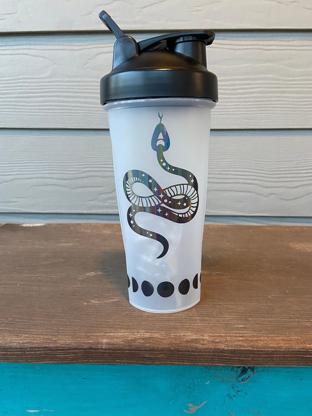 Holographic Grey Snake & Moon Phases - Etsy