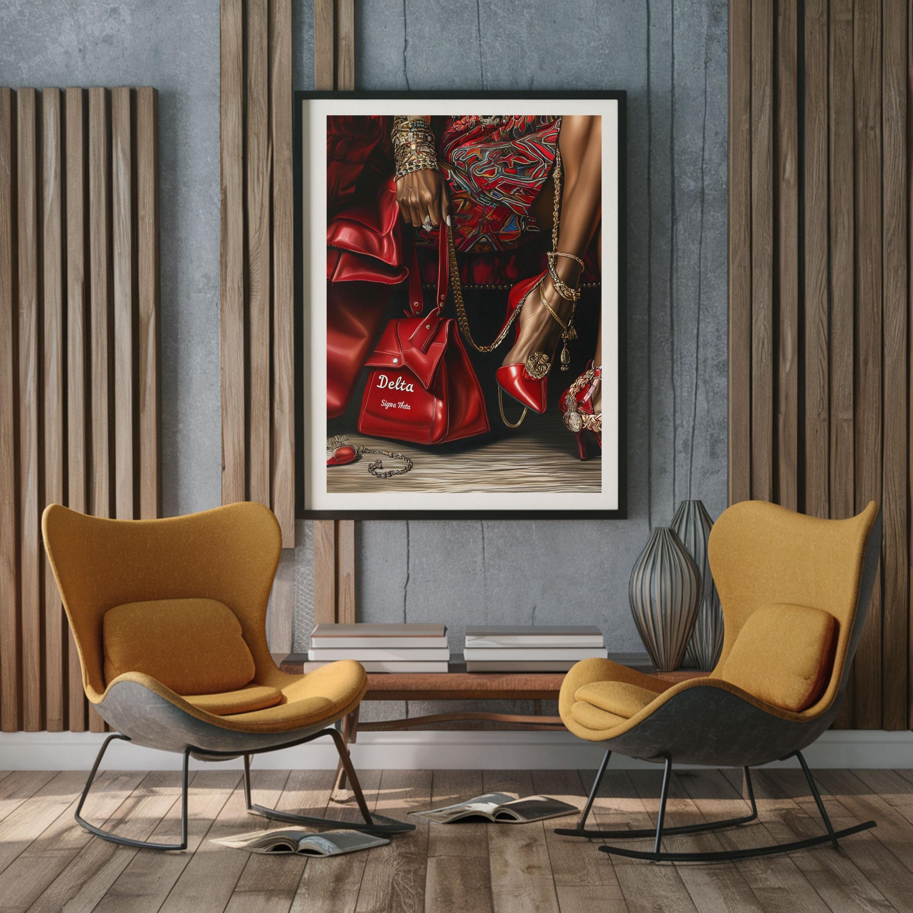 Delta Sigma Theta Art: Elegant Sorority Woman Portrait (digital ...