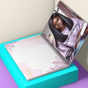 Black Woman Journal Cover: Demure Planner Design (PNG, PDF) - Etsy