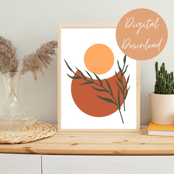 Sun and Moon Boho Printable Printable Wall Art Boho - Etsy