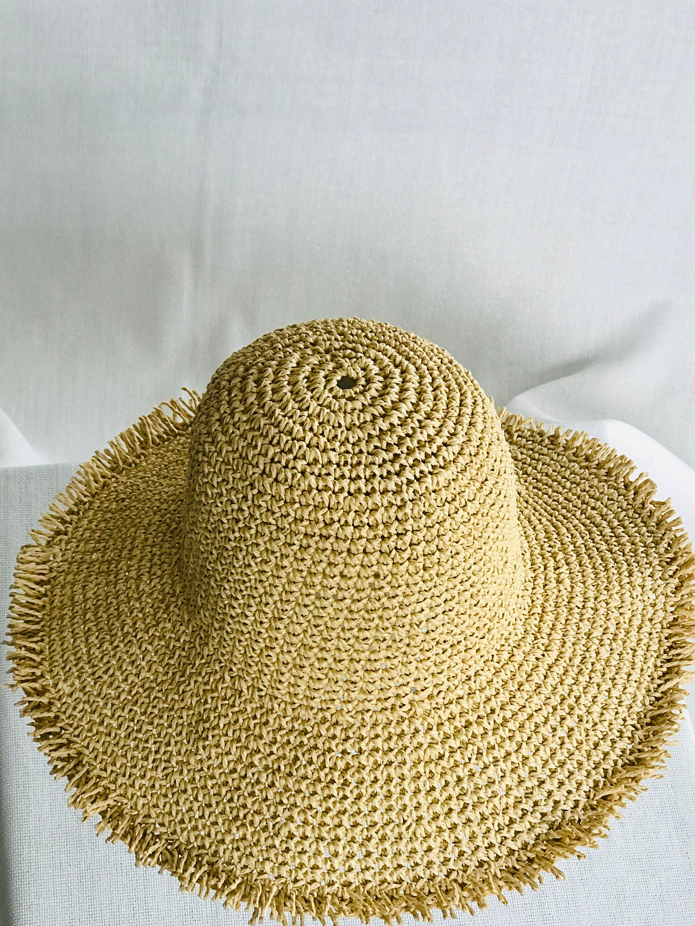Fringe Raffia Hat, Wide Brim Hat Women, Straw Hat, Foldable Hat, Straw ...