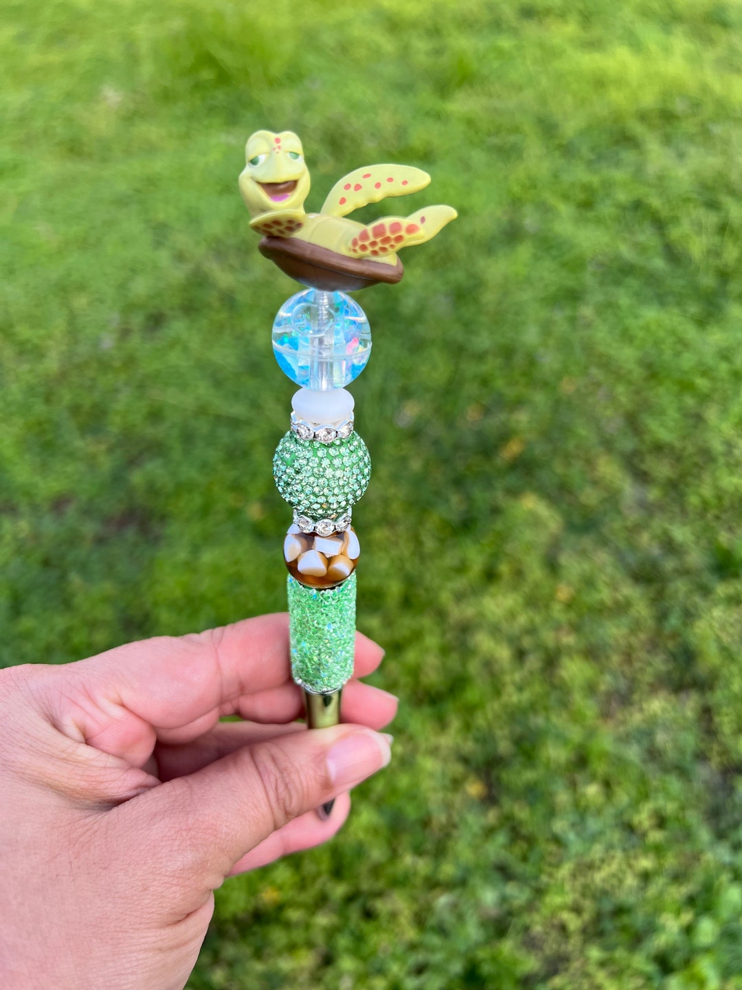 Turtle Beaded Pen | Turtle Pen | Nemo’s Crush Turtle Beaded Pen ...