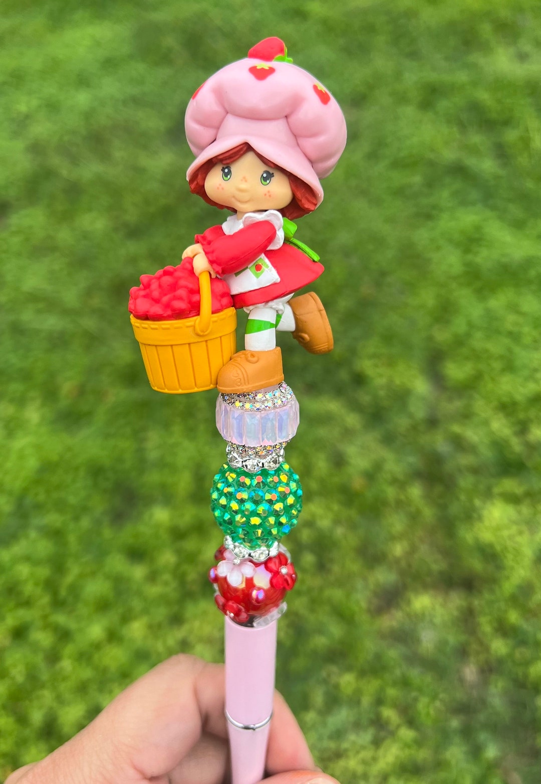 Strawberry Shortcake Pen Beaded Pen Custom Pen Character Pen - Etsy