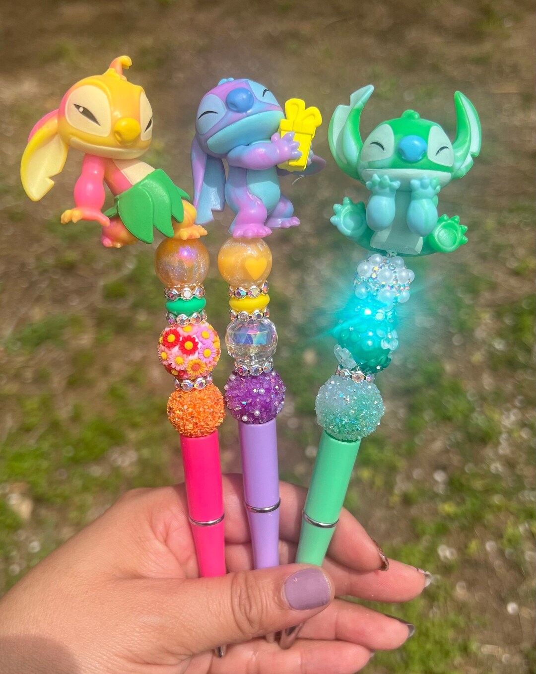 Stitch Beaded Pen | Collectors Character Figures | Handmade Beaded Pen ...