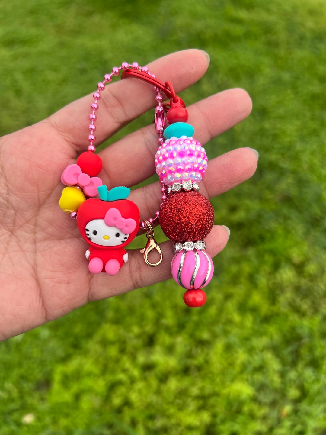 Hello Kitty Keychain - Etsy