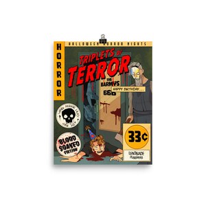Triplets of Terror HHN 33 Hype Art Print - Etsy
