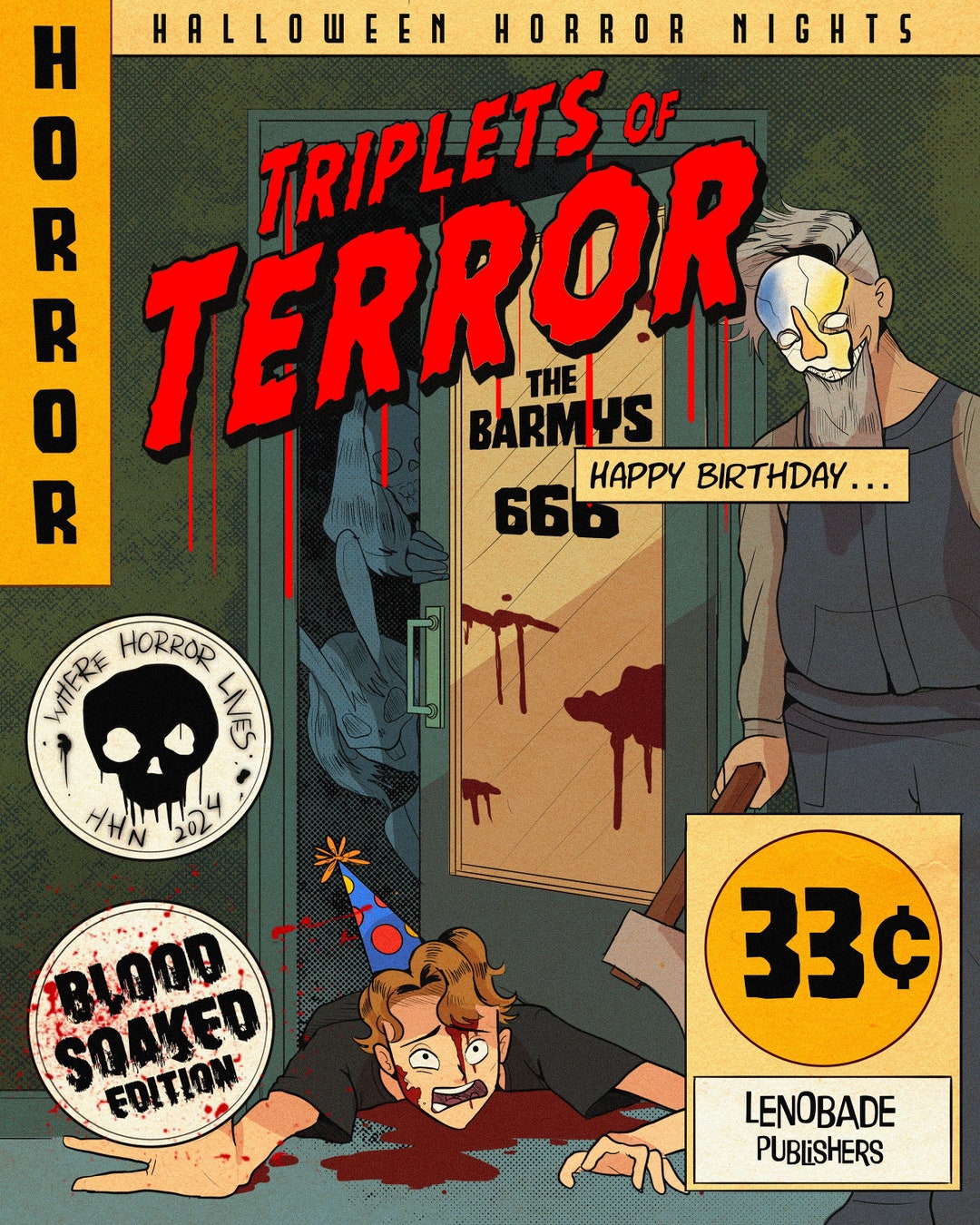 Triplets of Terror HHN 33 Hype Art Print - Etsy