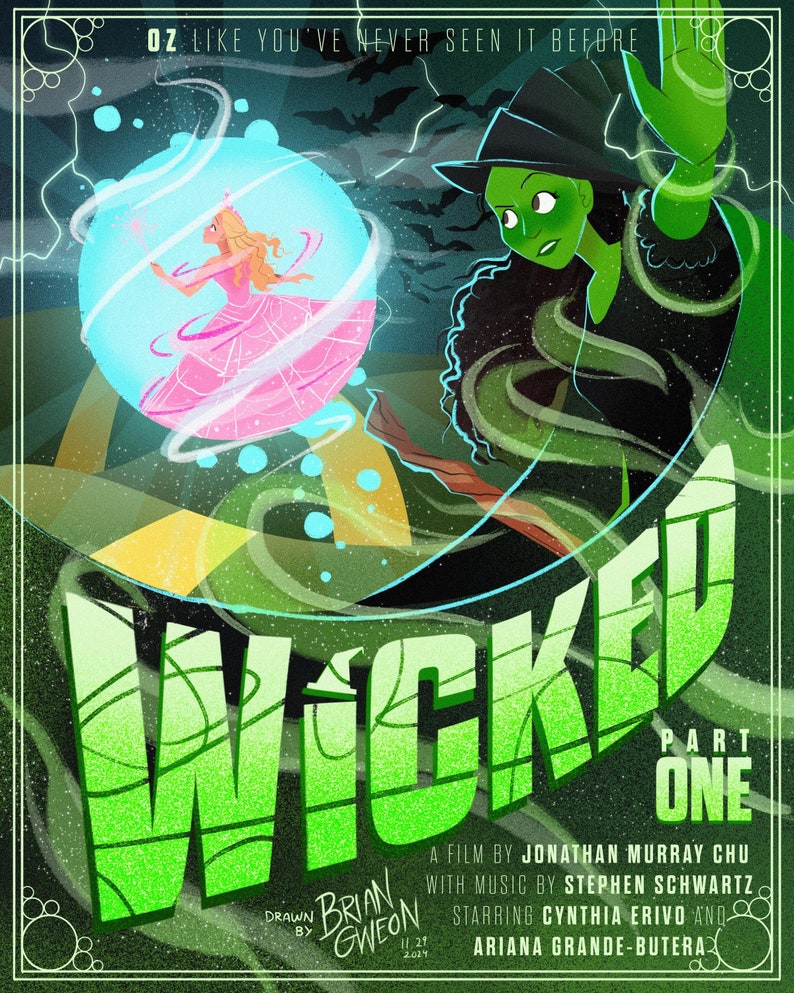 Wicked Inspired Art Print - Etsy