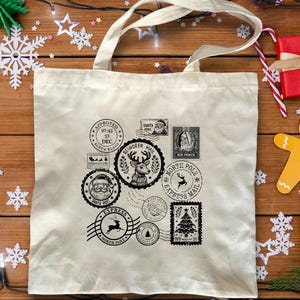 Winter Wonderland Scenic Tote Bag | Cute Christmas Market Bag | Holiday ...