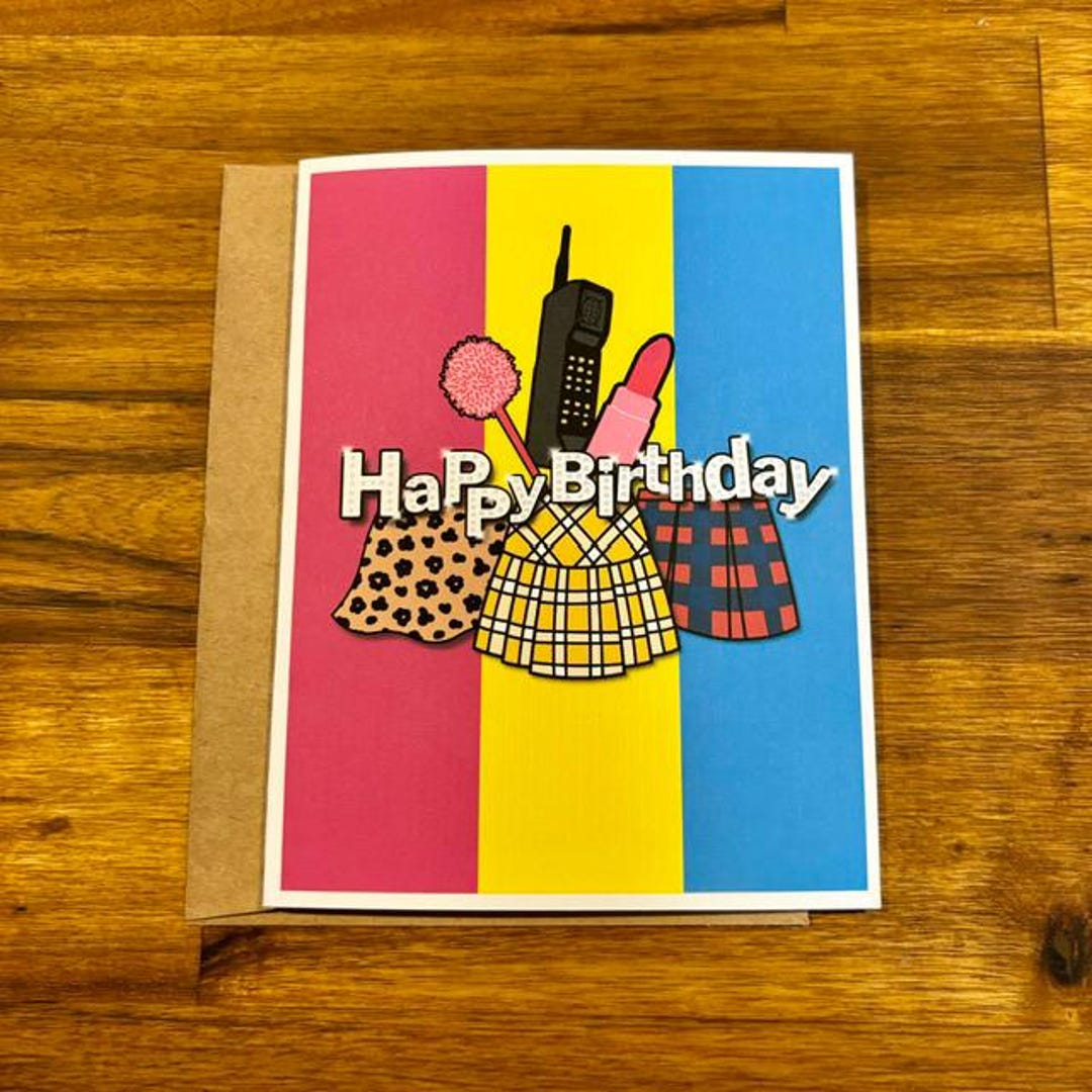 Clueless Happy Birthday Card L 90s Millennial Greeting Card L ...