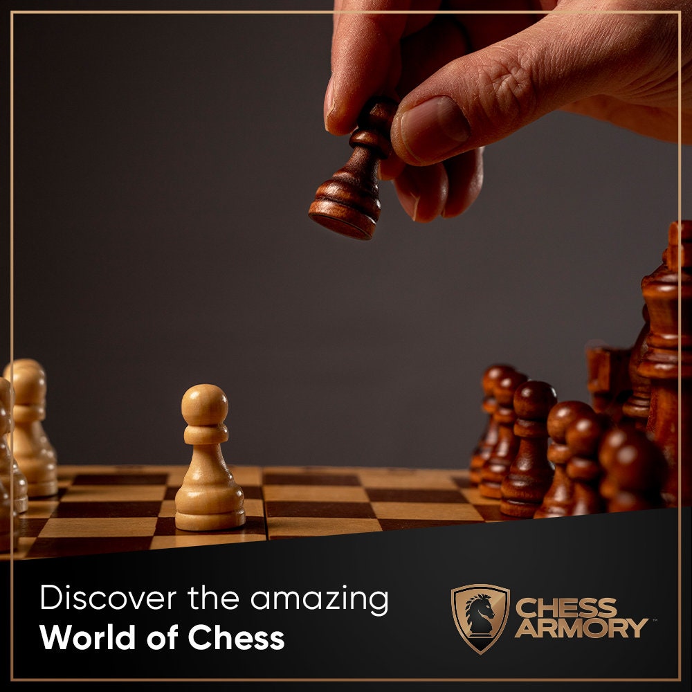 Chess Armory Magnetic 15 Inch Wooden Chess Set With Walnut & - Etsy