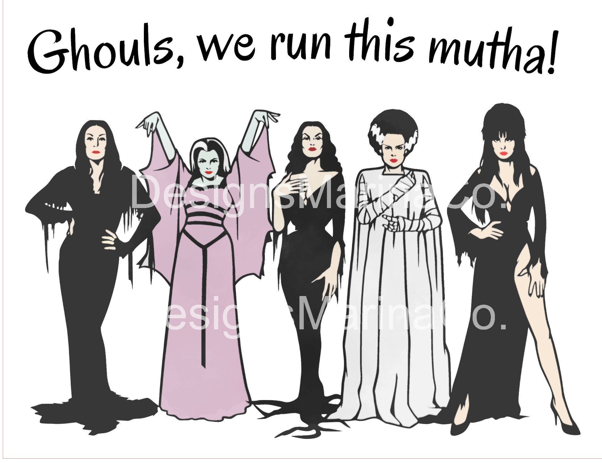 Ghoul Gals, Scream Queens, Goth Babes PNG - Etsy
