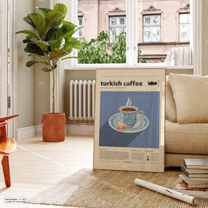 Turkish Coffee Poster, Coffee Print, Turkish Coffee, Retro Poster ...