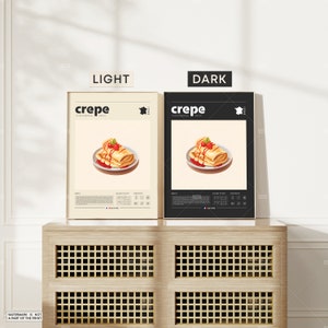 Crepe Poster, Food Poster, French Food, Retro Poster, Housewarming Gift ...