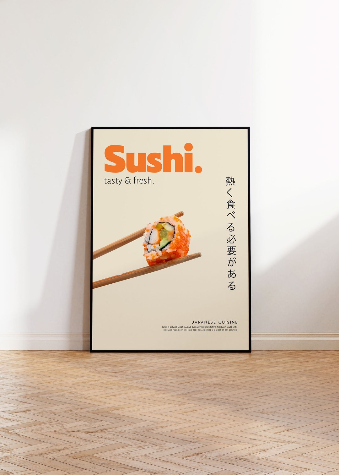 Sushi Poster, Food Print, Japanese Food, Retro Poster, Housewarming ...