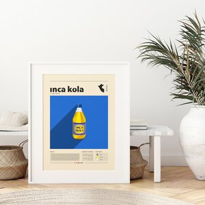 Inca Kola Poster Cocktail Print Peru Poster Retro Poster | Etsy