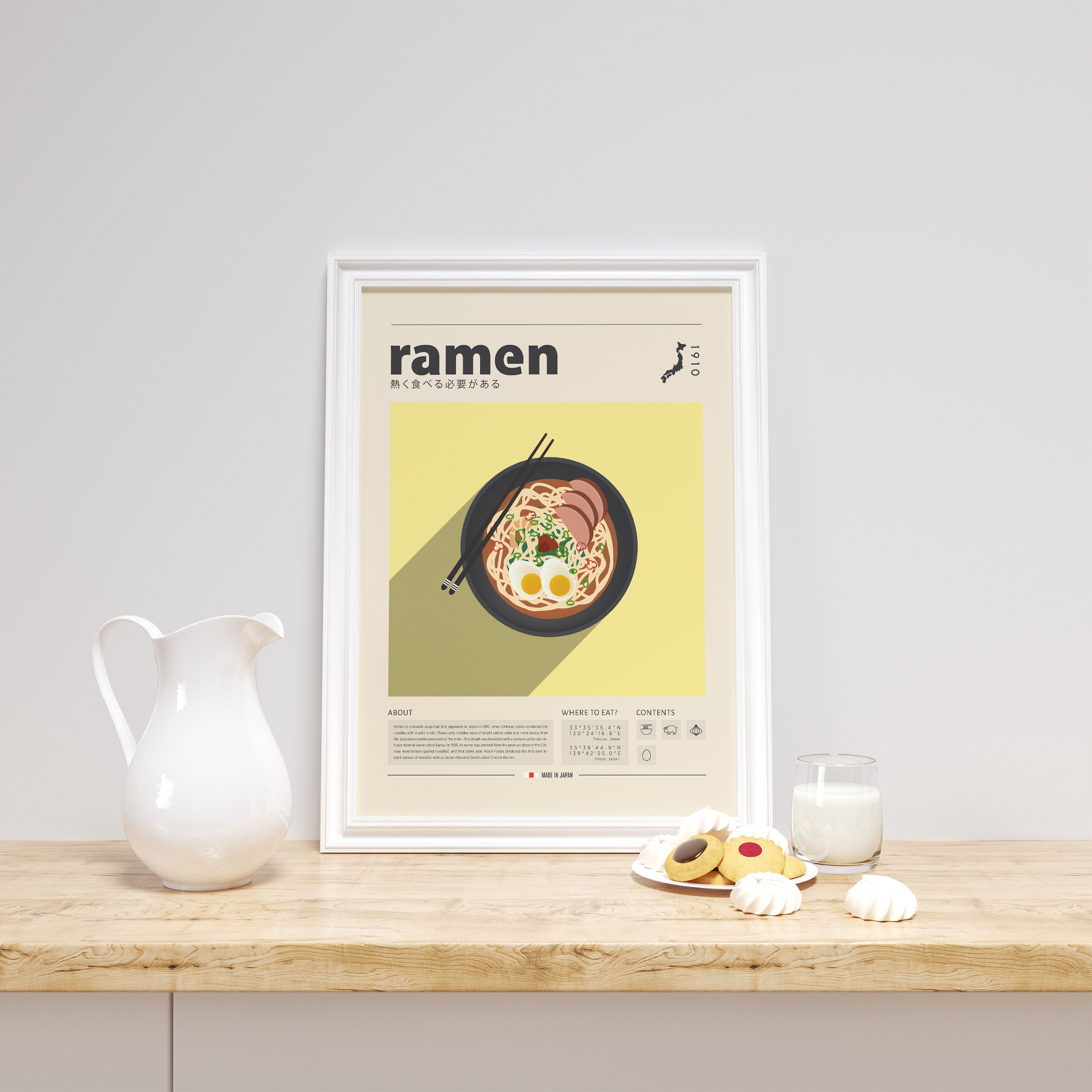 Ramen Poster Food Print Japanese Food Retro Poster - Etsy