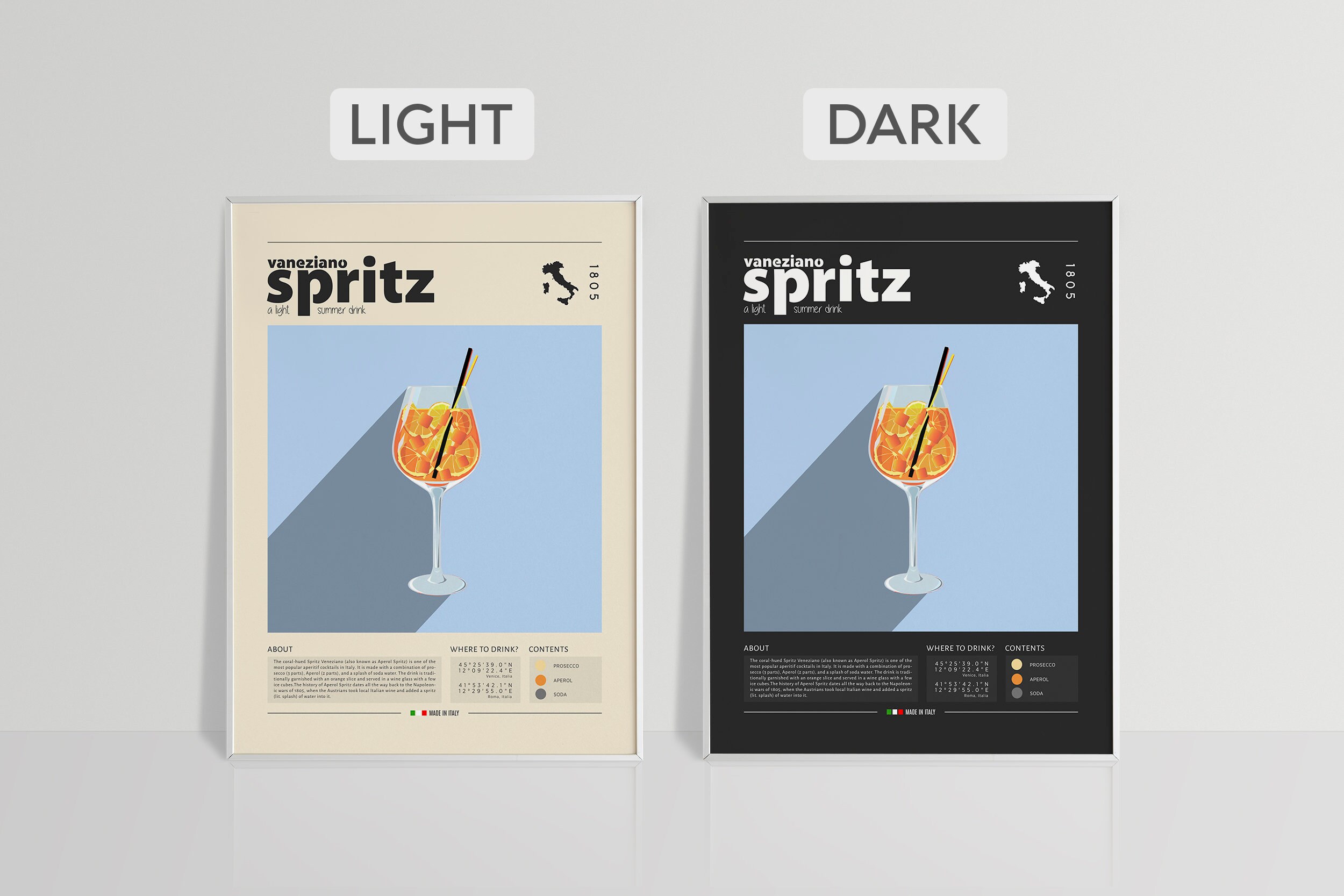 Spritz Poster Cocktail Print Italian Poster Retro Poster - Etsy