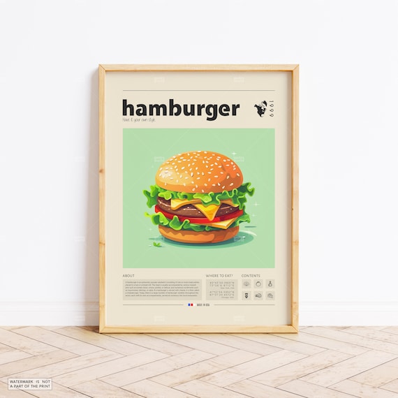 Retro Hamburger Art