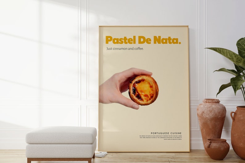 Pastel De Nata Poster Food Print Mexico Food Retro Poster - Etsy