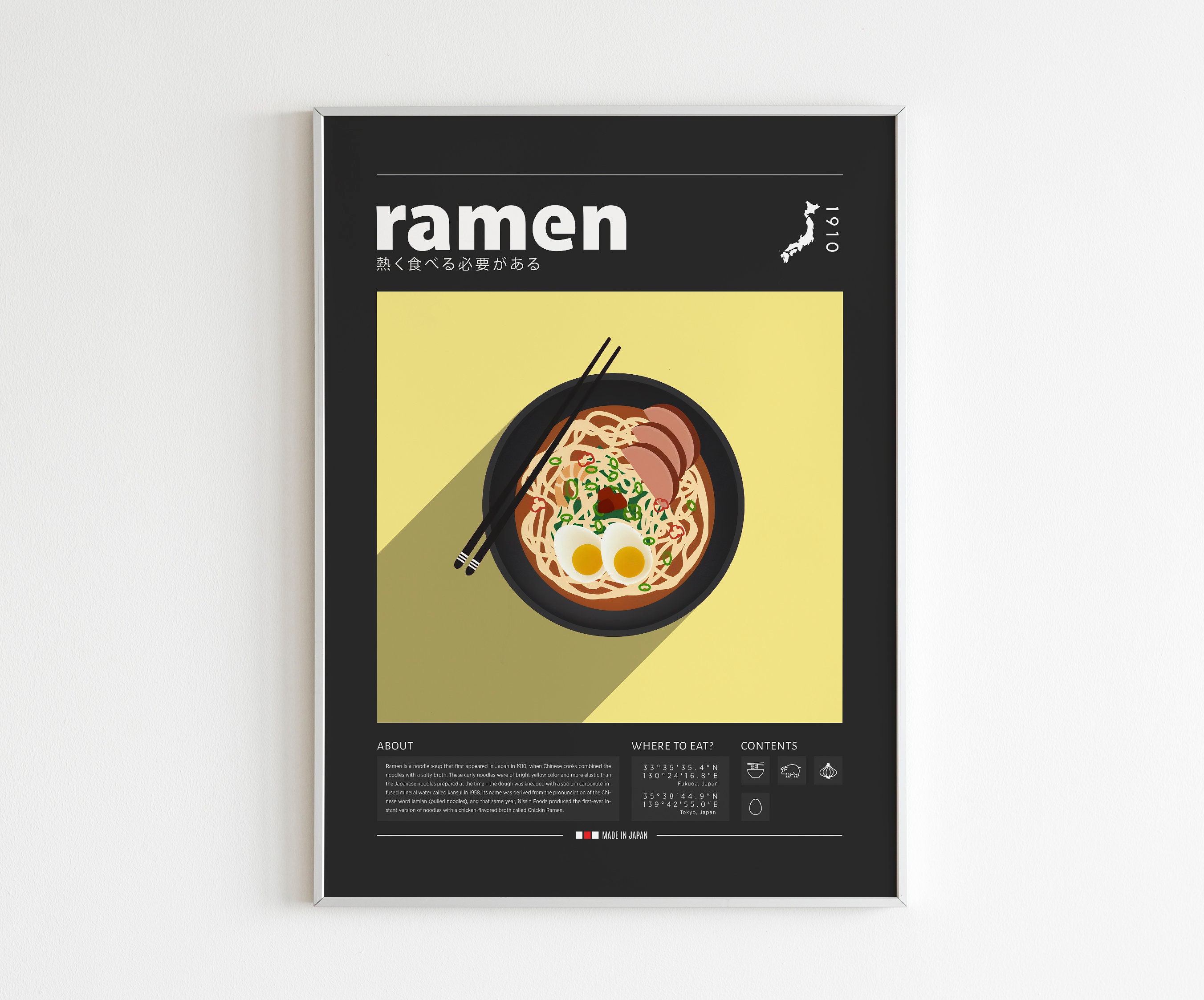 Ramen Poster Food Print Japanese Food Retro Poster - Etsy