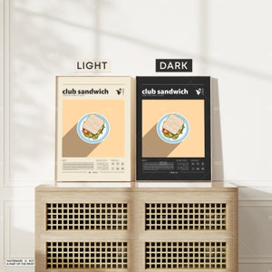 Club Sandwich Poster,, Food Print, American Food, Retro Poster ...