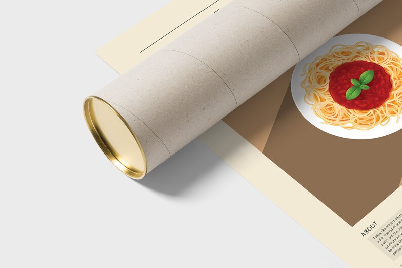 Spaghetti Poster Food Print Italian Food Retro Poster | Etsy