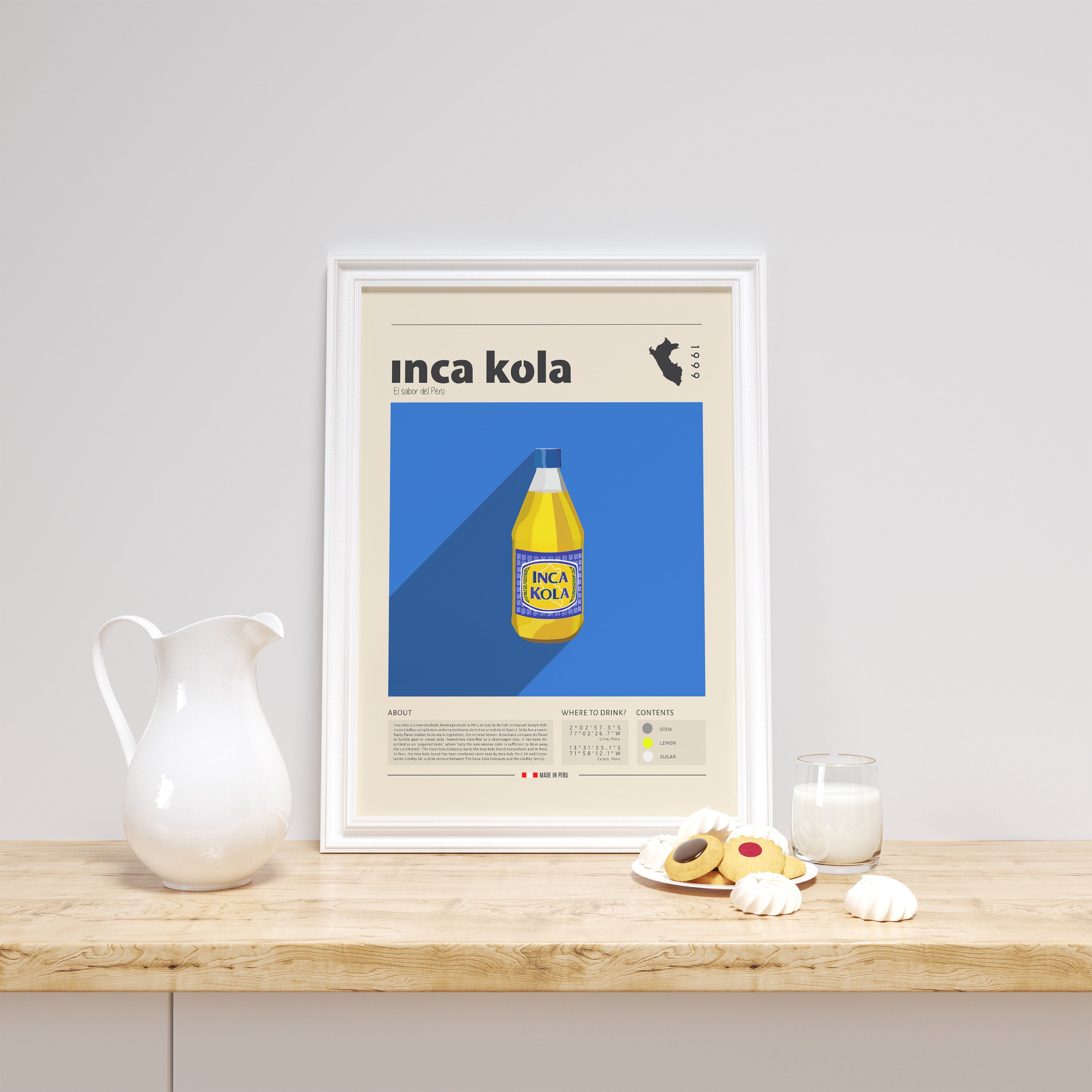 Inca Kola Poster Cocktail Print Peru Poster Retro Poster - Etsy