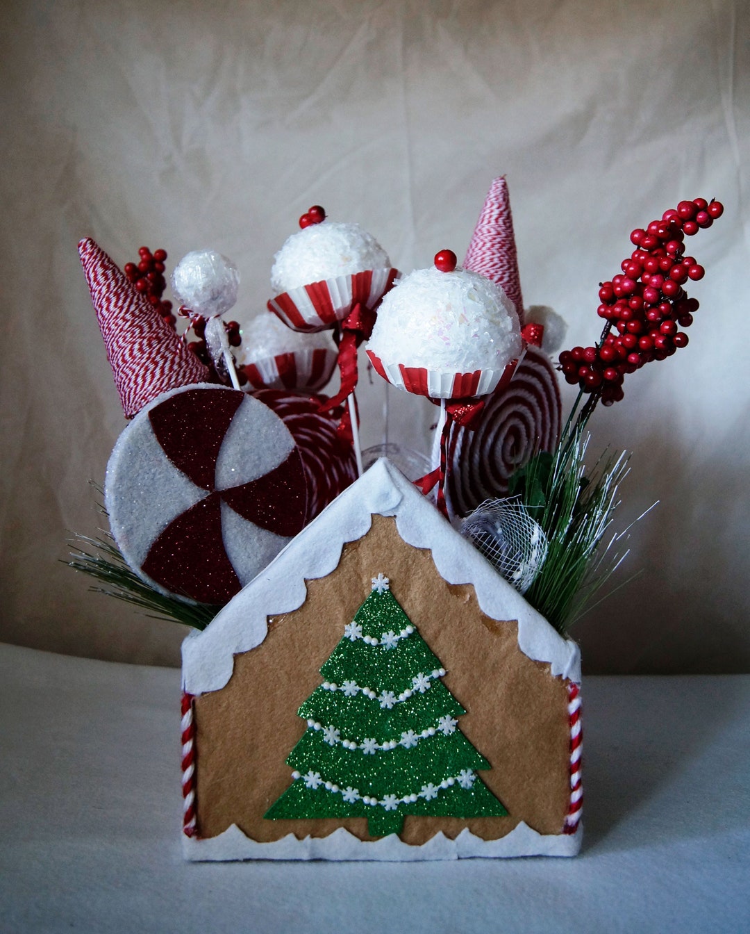 Gingerbread House Centerpiece - Etsy