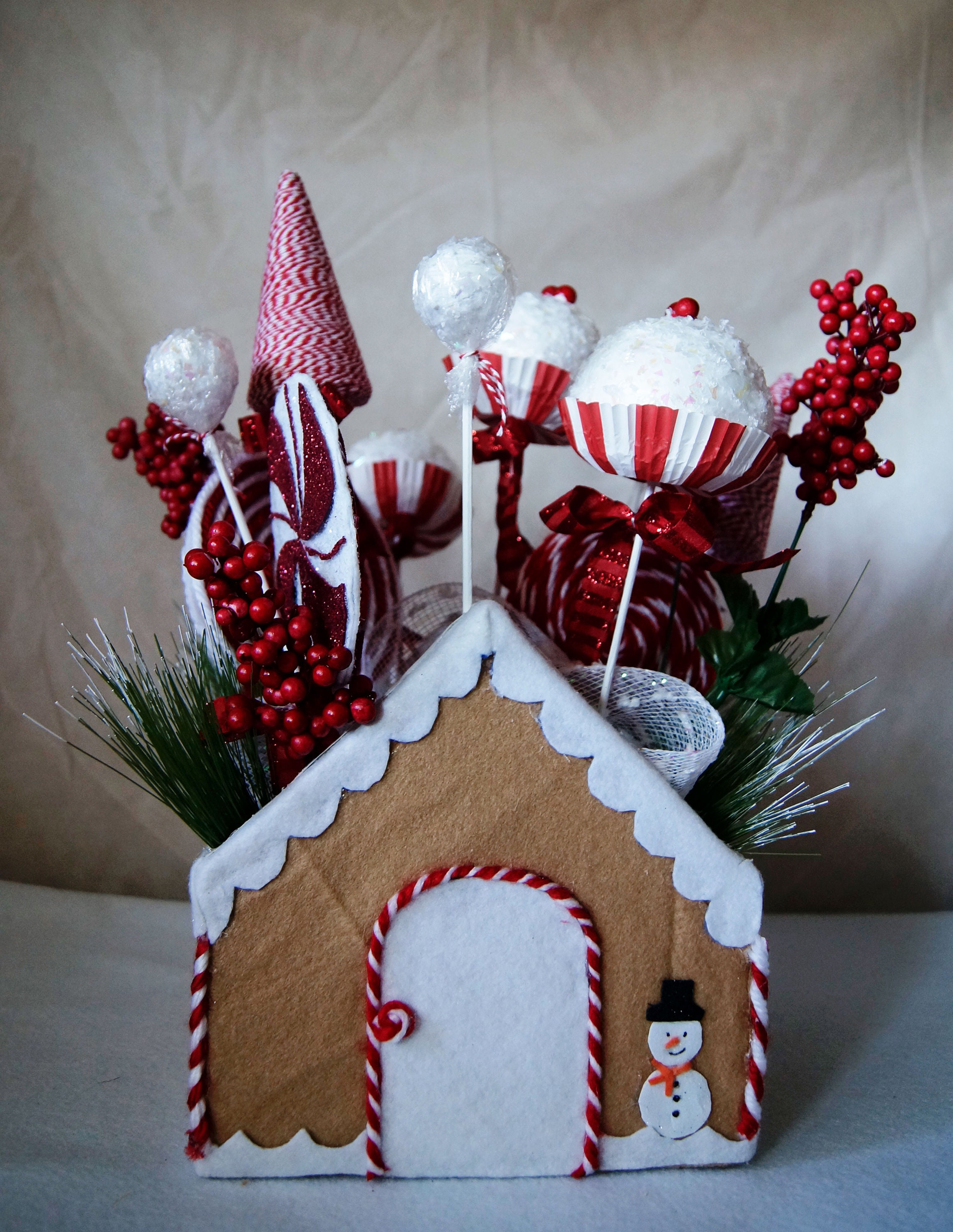 Gingerbread House Centerpiece - Etsy
