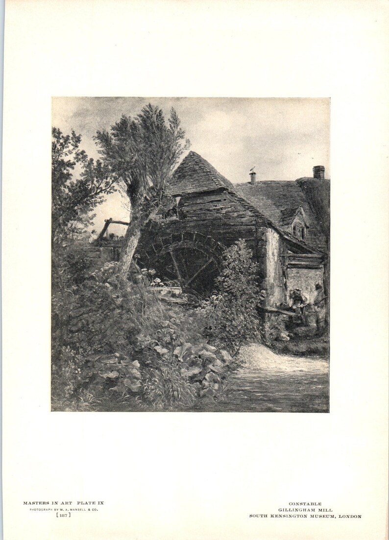Constable - Gillingham Mill 1906 Victorian Art Print AB8-MA1 - Etsy