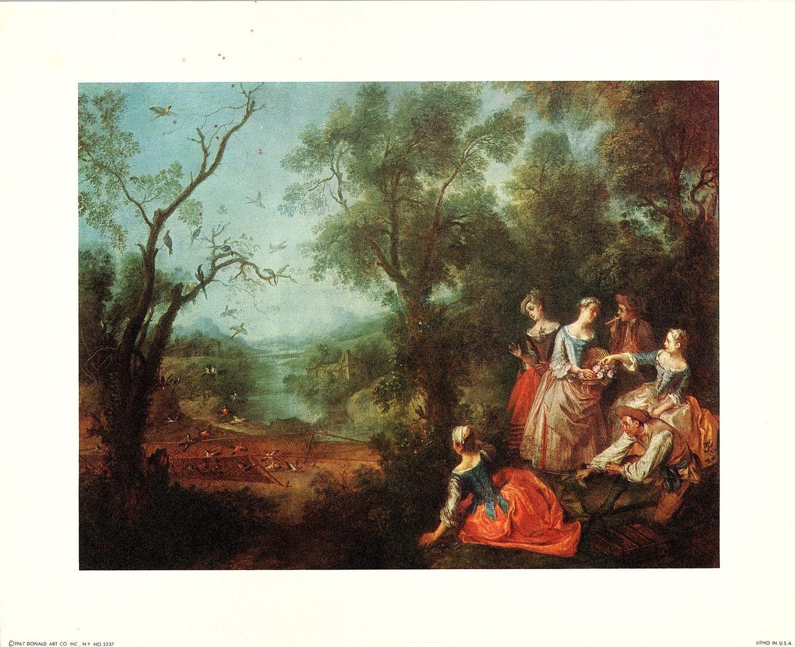 Le Printemps by Nicolas Lancret Lithograph 8x10" Art Print V20 - Etsy