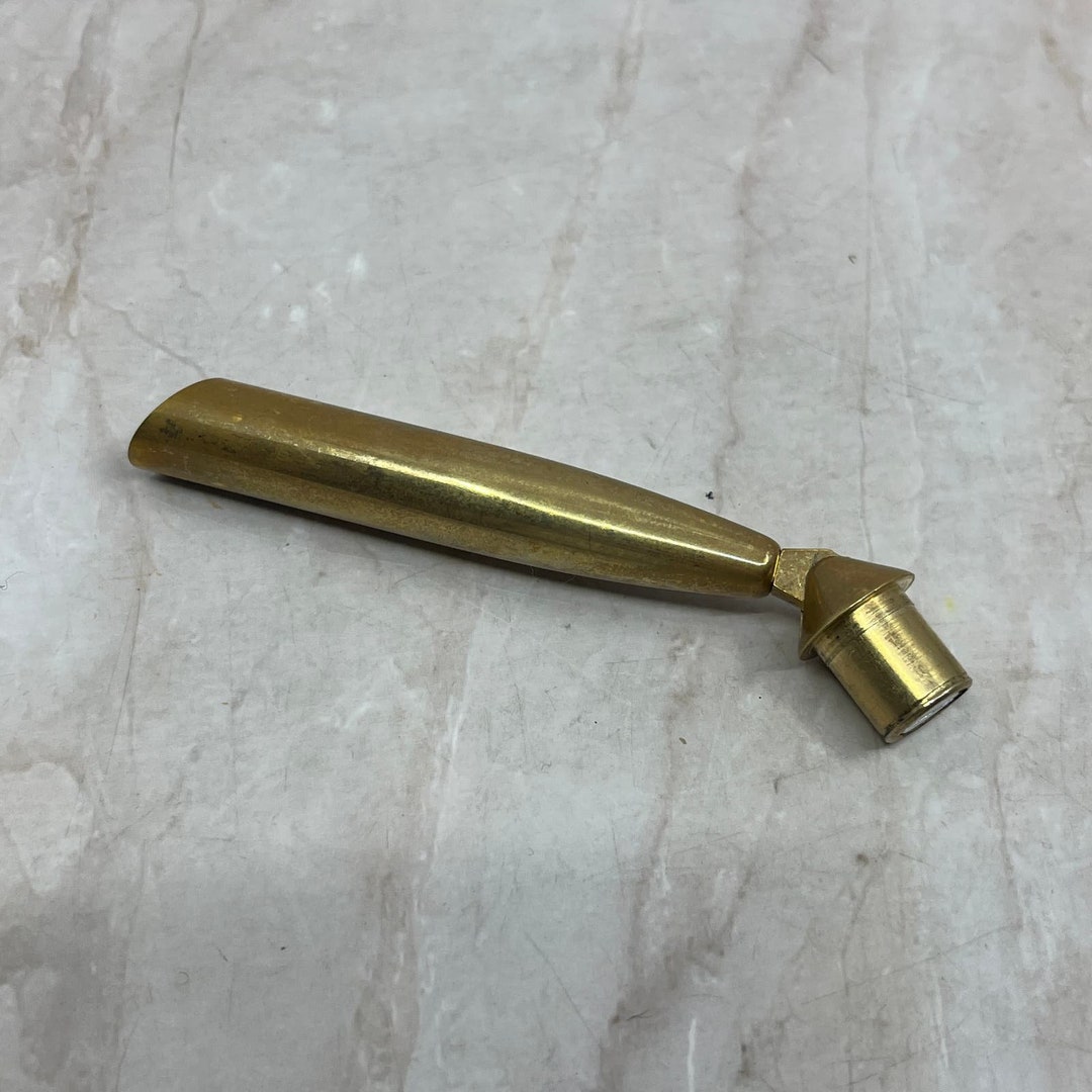 Vintage Original Brass Metal Desk Pen Socket TG8 - Etsy