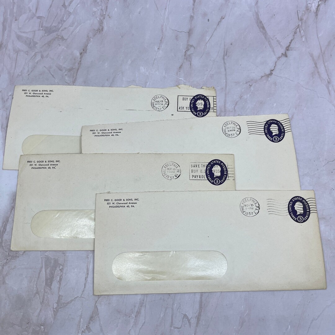 1950s Lot of Fred C. Good & Sons Inc Philadelphia PA Envelopes TI5-E-16 ...