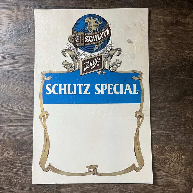 1977 Schlitz Special Bar Sign Whiteboard 12x16 V8 - Etsy