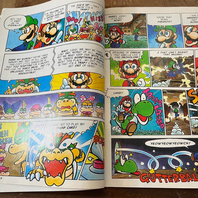 Super Mario Adventures Comic Charlie Nozawa Game 5 Pages 1992 Ag1 11 Etsy
