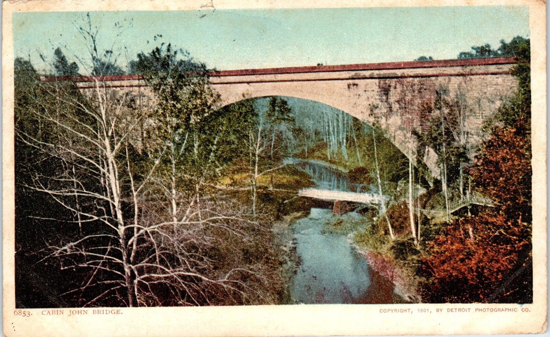 1901 Cabin John Bridge Maryland Antique Postcard PE1 - Etsy