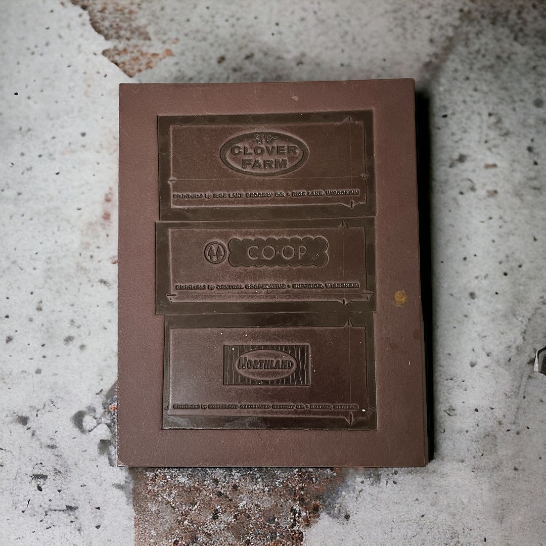 Vintage Newspaper Ad Printing Plate Flong Superior, Rice Lake WI Norway ...