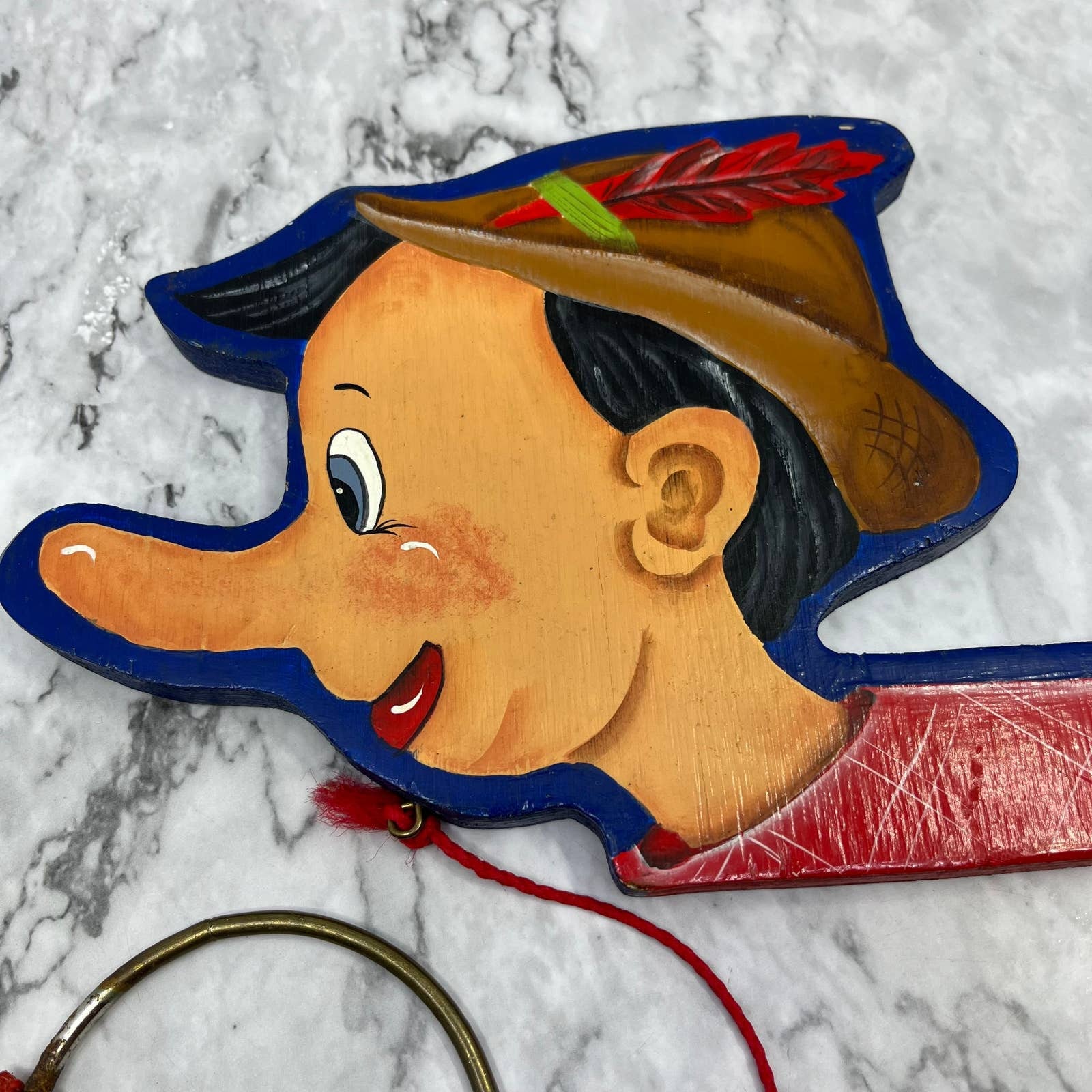 1930s RARE Disney Pinocchio Handmade Solid Wood Painted Ring - Etsy