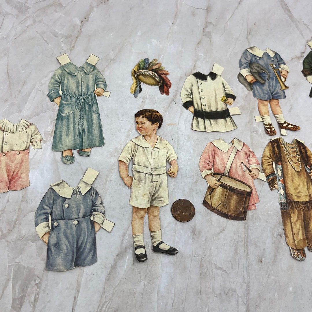 Vintage Paper Doll Set Little Boy With Multiple Outfits TI8-S5 - Etsy